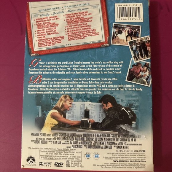 Paramount | Media | Grease Dvdwidescreen Edition Dvd John Travolta ...